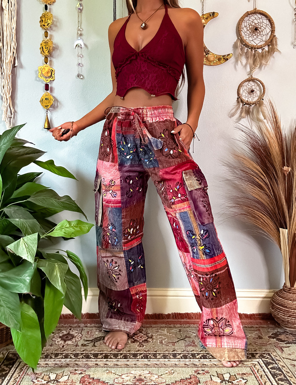 SKYLAR STRAIGHT LEG TROUSERS- BERRY – ordinaryselenophile
