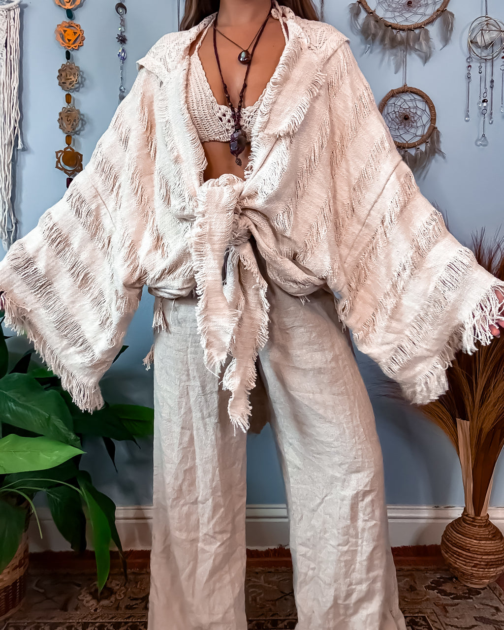 SENNA HOODED SHAWL - SAND – ordinaryselenophile