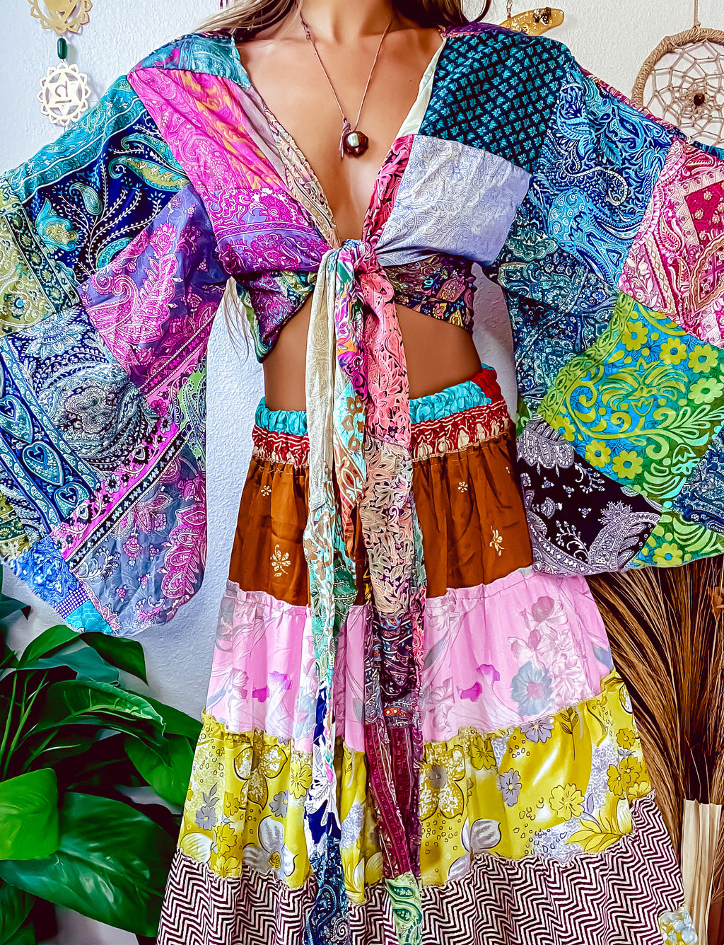 EVIE PATCHWORK BELL SLEEVE TOP – ordinaryselenophile